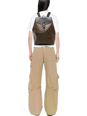 LOUIS VUITTON 2013 Monogram Macassar Palk Backpack - Brown