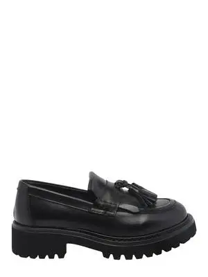 PAWELK'S Tassel-detail Chunky-sole Loafers - Black