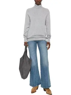 MA'RY'YA Roll-neck Raglan-sleeve Sweater - Grey