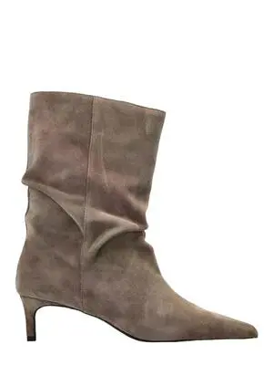 BLACK SUEDE STUDIO Marty 50 Slouchy Ankle Boots Neutrals