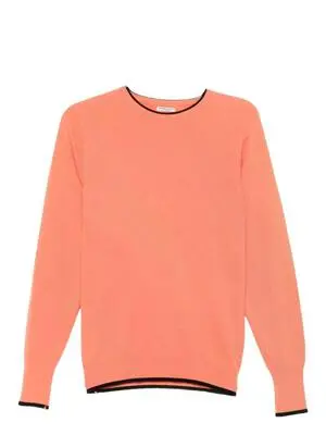 Saint Laurent 1990s Contrast-trim Sweater - Orange