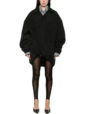 Marie Adam-Leenaerdt Oversized Draped Hoodie Coat - Black