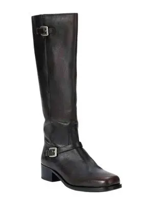 Staud Brooklyn Buckle-detail Knee-high Boots - Brown