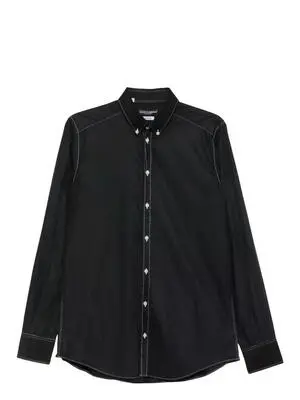 Dolce & Gabbana 2000s Contrast-stitch Shirt - Black