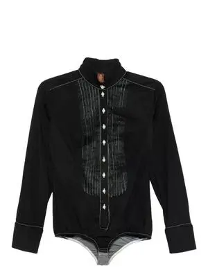DONDUP 2000s Contrast-stitch Shirt - Black