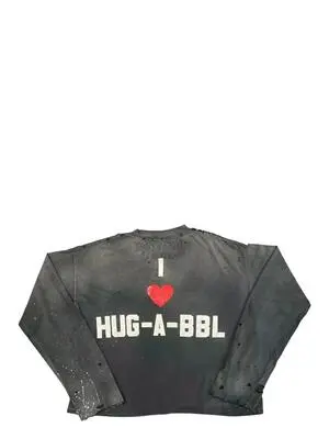 SECND SLF Distressed Slogan-print T-shirt - Grey