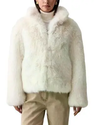 SILVIAN HEACH Oversized Faux-fur Jacket - Neutrals