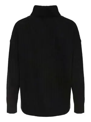 Max Mara Ribbed Turtleneck Sweater Black