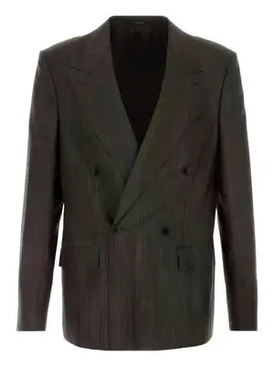 Gucci Pinstripe Double-breasted Blazer - Brown