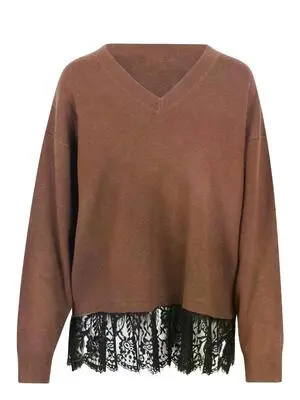 JOVONNA Hana Lace-trim Sweater