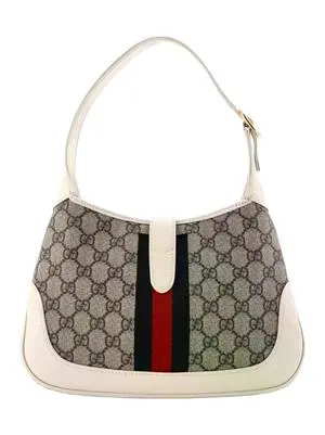 Gucci Jackie 1961 Gg Coated Canvas Small Hobo Bag - Brown