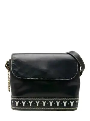 Saint Laurent 20th Century Leather Y Cutout Flap Crossbody Bag - Black