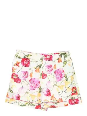 Kenzo Floral-print Pocket Shorts - Neutrals