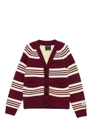 B.B. WALACE Striped Button-up Cardigan