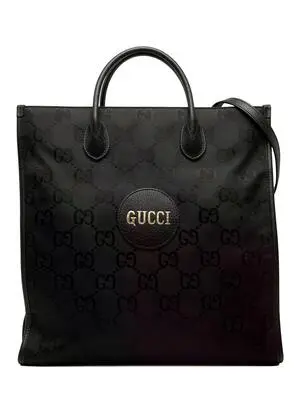 Gucci 2000-2015 Medium Gg Nylon Off The Grid Convertible Tote Satchel - Black