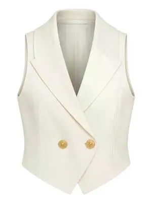 L'Agence Zadie Double-breasted Waistcoat - Neutrals