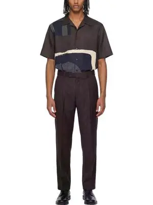 COSTUMEIN Vincent Pleated Straight-leg Trousers - Brown
