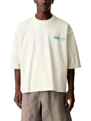 WILLY CHAVARRIA Graphic-print Oversized T-shirt - Neutrals