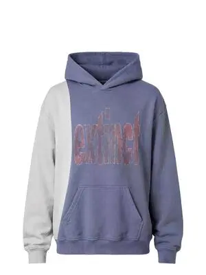 ESPRIT Bleached-effect Panelled Hoodie - Blue