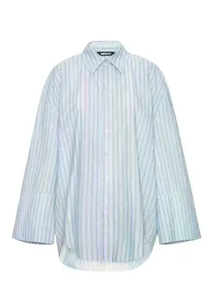 ROTATE BY BIRGER CHRISTENSEN Poplin Oversized Shirt - Blue