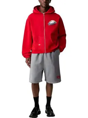 WILLY CHAVARRIA Ccc Buffalo Logo-embroidered Shorts - Grey