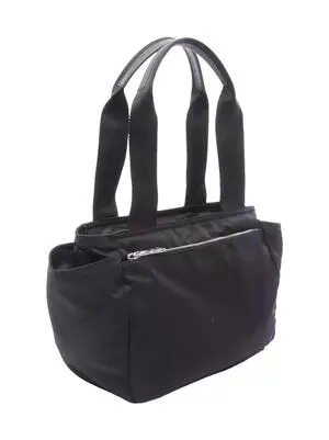 Prada 2013-2026 Saffiano Trimmed Tessuto Satchel - Black