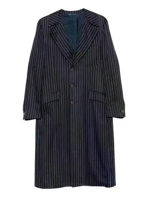 ROMEO GIGLI 1990s Pinstripe-pattern Coat - Blue