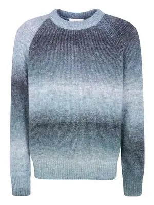 LES DEUX Ombré-effect Raglan-sleeve Sweater - Blue