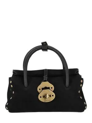 ZANELLATO Dotta Jones Studded Leather Tote Bag Black