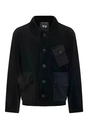 Y3 Panelled Multi-pocket Shirt Jacket - Black