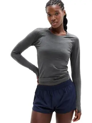 Athleta Momentum Flex Top Ash Heather