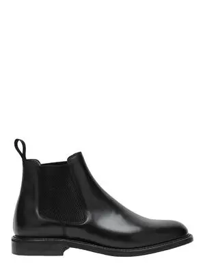 BERWICK 1707 Black Leather Chelsea Boots