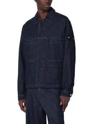 Stone Island Dark Denim Shirt Jacket - Blue