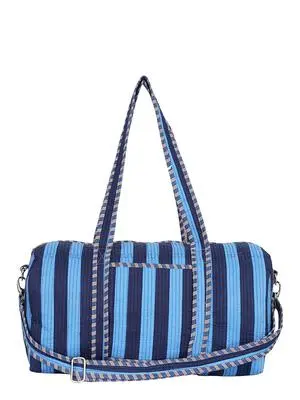 CYC The Striped Cotton Weekender Navy - Black