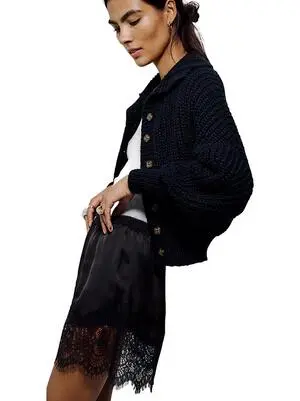 Free People Ruby Cotton Cardigen - Black