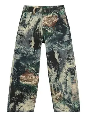 STELLA MCCARTNEY Earth-print Cotton Jeans