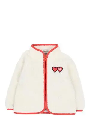 Stella McCartney Heart-patch Fleece Jacket Ivory