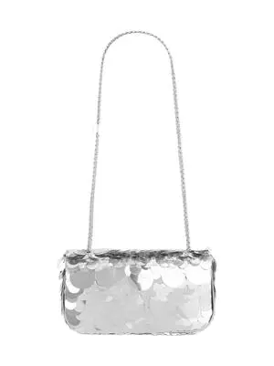 Rabanne Small Sparkle Shoulder Bag Silver