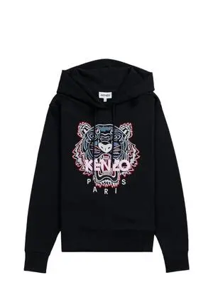 Kenzo Tiger-embroidered Hoodie - Black