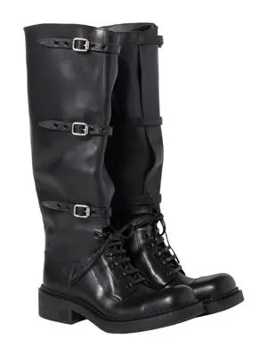 Miu Miu Leather Boots - Black