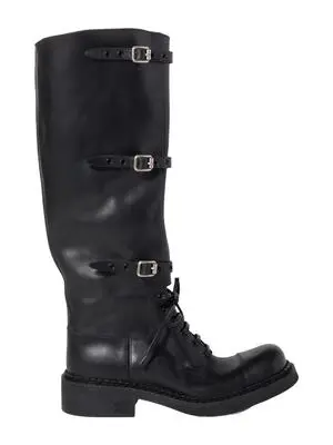 Miu Miu Leather Tall Boots - Black