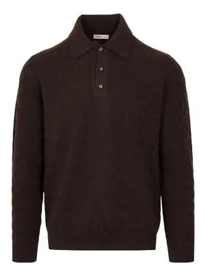 Herno Button-up Knit Top Brown