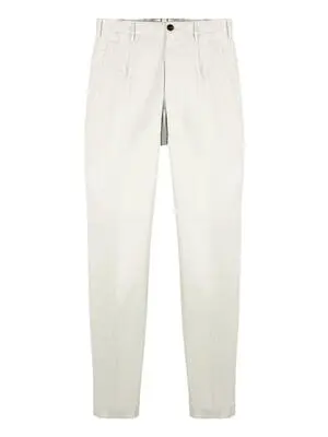 Incotex Tapered Cotton Pants - Light Beige
