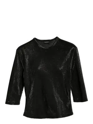 Gucci Jersey Top With Iridescent Effect - Black