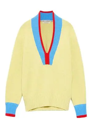 J.W.ANDERSON JW Anderson Contrast Trim V-Neck Knitted Sweater