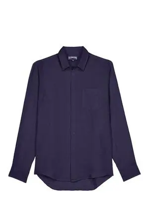 Vilebrequin Linen Classic Shirt - Blue