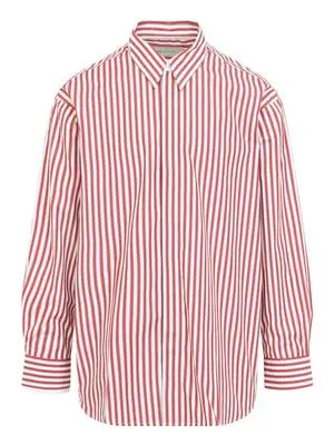 AMI Paris Long-sleeved Shirt Ruby Red White