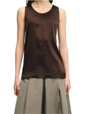 PANICALE Silk Top - Ebony