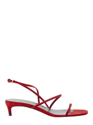 Khaite Loop Suede Sandals - Red