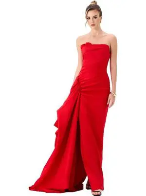 BARIANO Kerry Pleated Sash Gown